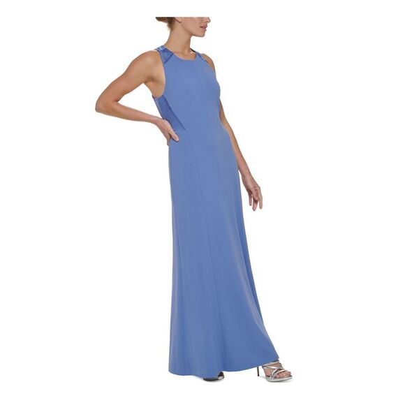 Dkny | Dresses | Nwt Dkny Womens Blue Cross Back Scuba Crepe Sleeveless ...